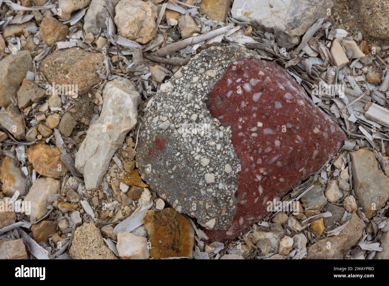 Stone part of the beach. Rock looking like the yin and yang symbol ...