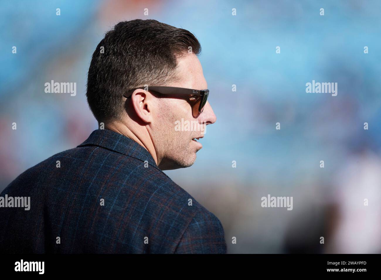 Carolina Panthers assistant general manager Dan Morgan stands on the ...