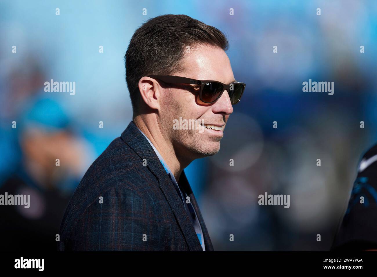 Carolina Panthers assistant general manager Dan Morgan stands on the ...