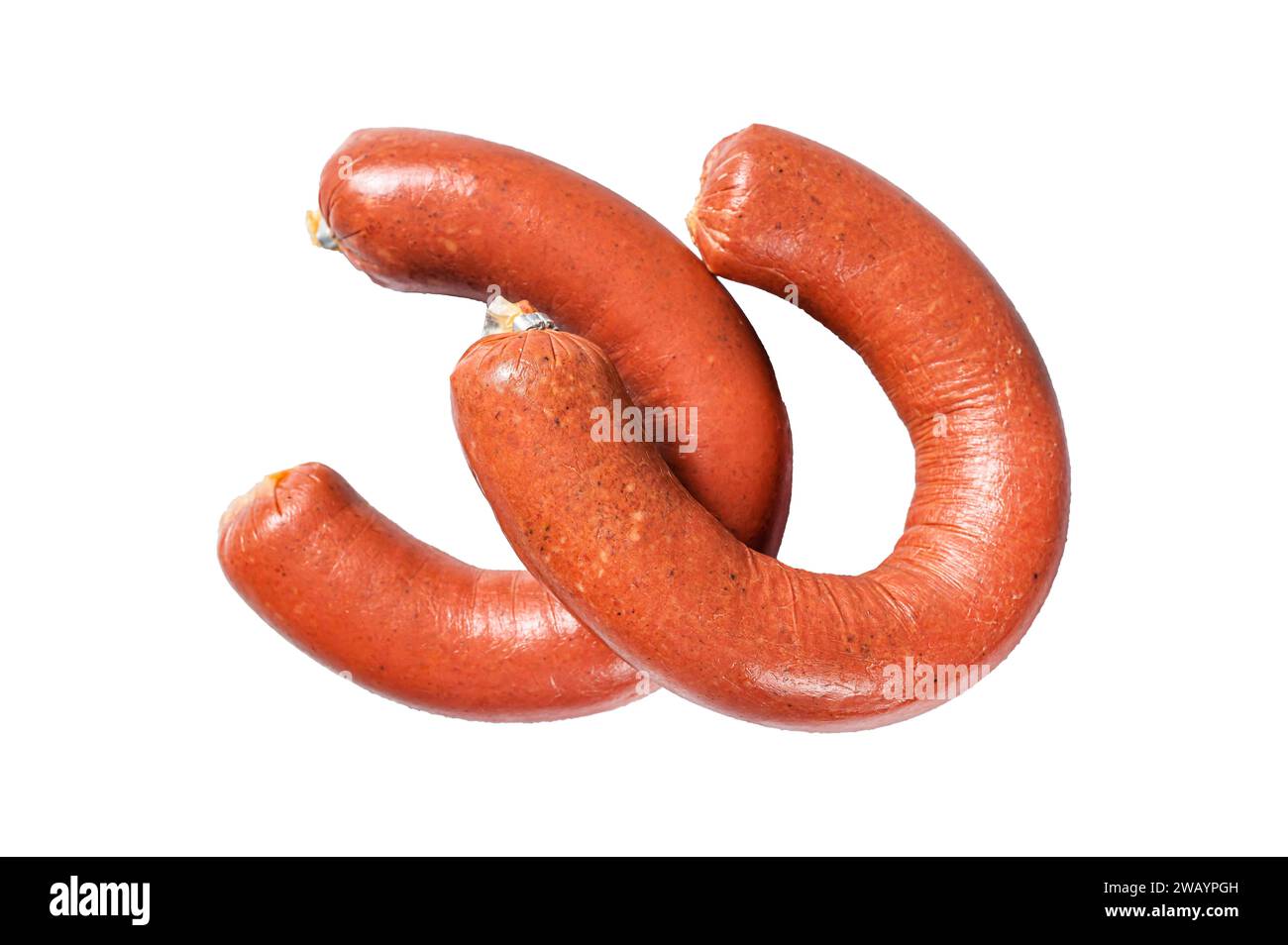 Turkish sucuk sausage, Sujuk dry spicy sausage. Isolated on white ...