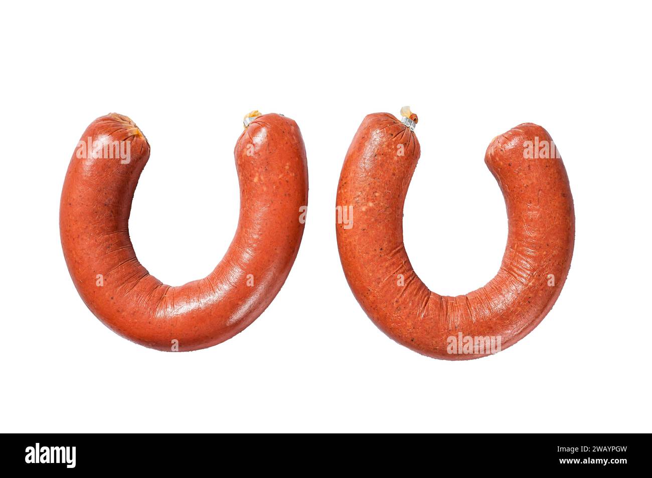 Turkish sucuk sausage, Sujuk dry spicy sausage. Isolated on white ...