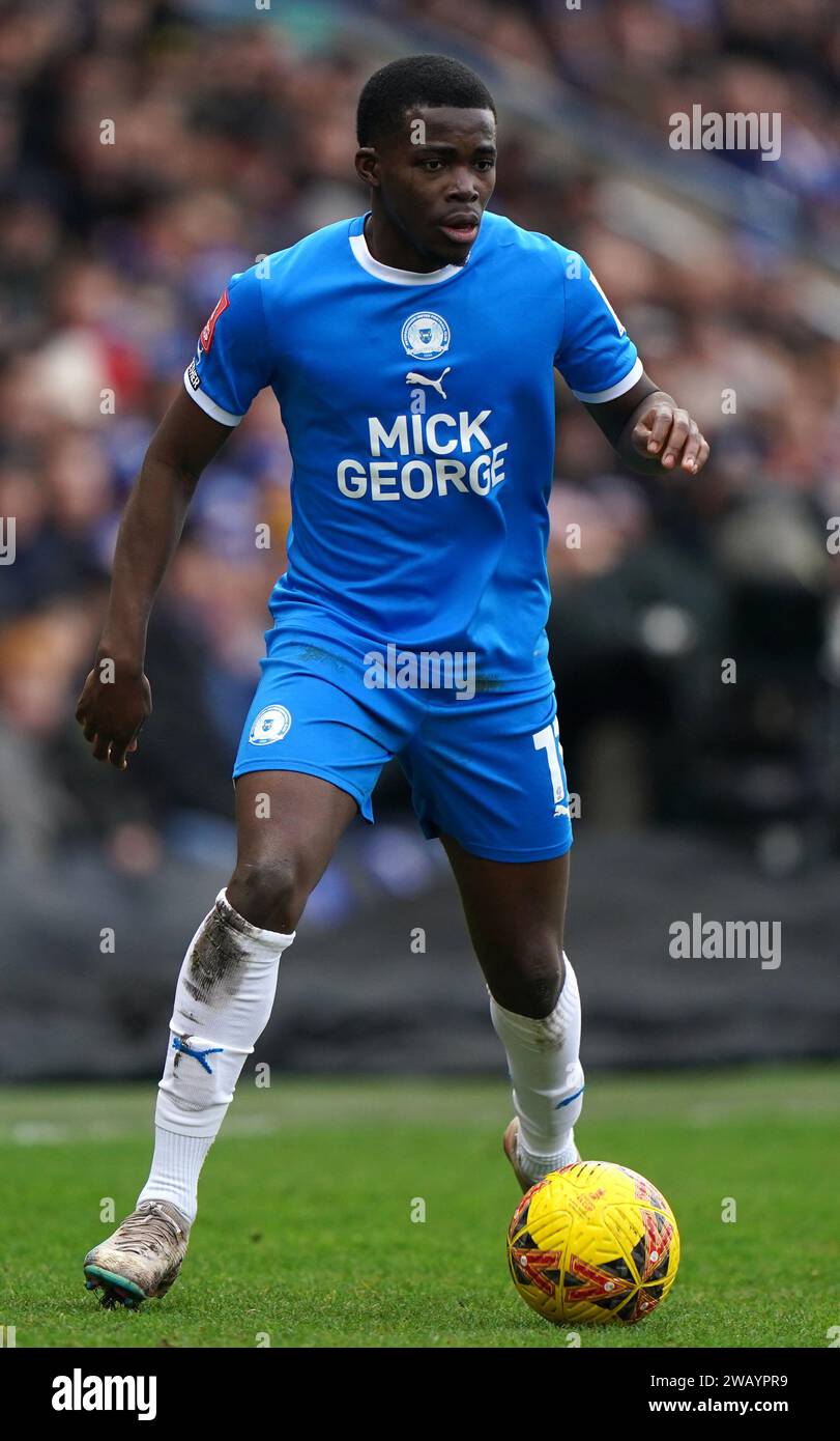 Peterborough United's Kwame Poku during the Emirates FA Cup Third Round ...