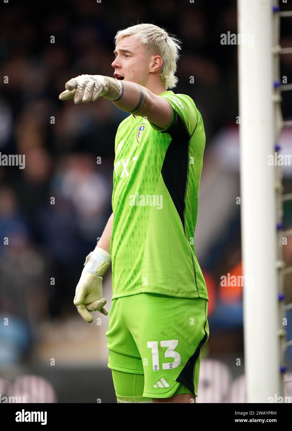 Leeds United goalkeeper Kristoffer Klaesson during the Emirates FA Cup ...