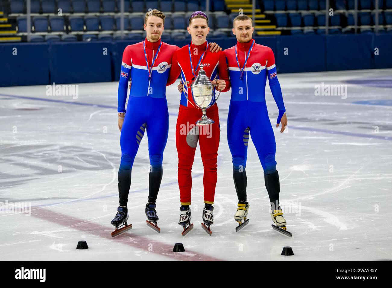 Nottingham, UK. 07th Jan, 2024. Niall Treacy of the Mohawks Ice Racing ...