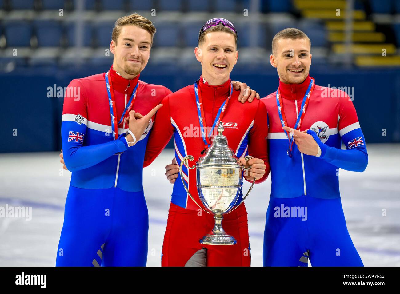 Nottingham, UK. 07th Jan, 2024. Niall Treacy of the Mohawks Ice Racing ...
