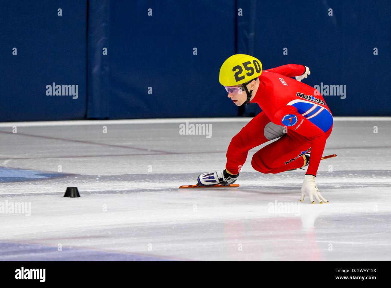Nottingham, UK. 07th Jan, 2024. Niall Treacy of the Mohawks Ice Racing ...
