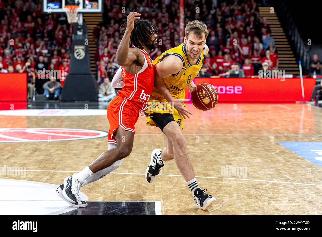 Bamberg, Deutschland. 07th Jan, 2024. Malik Johnson (Bamberg Baskets ...