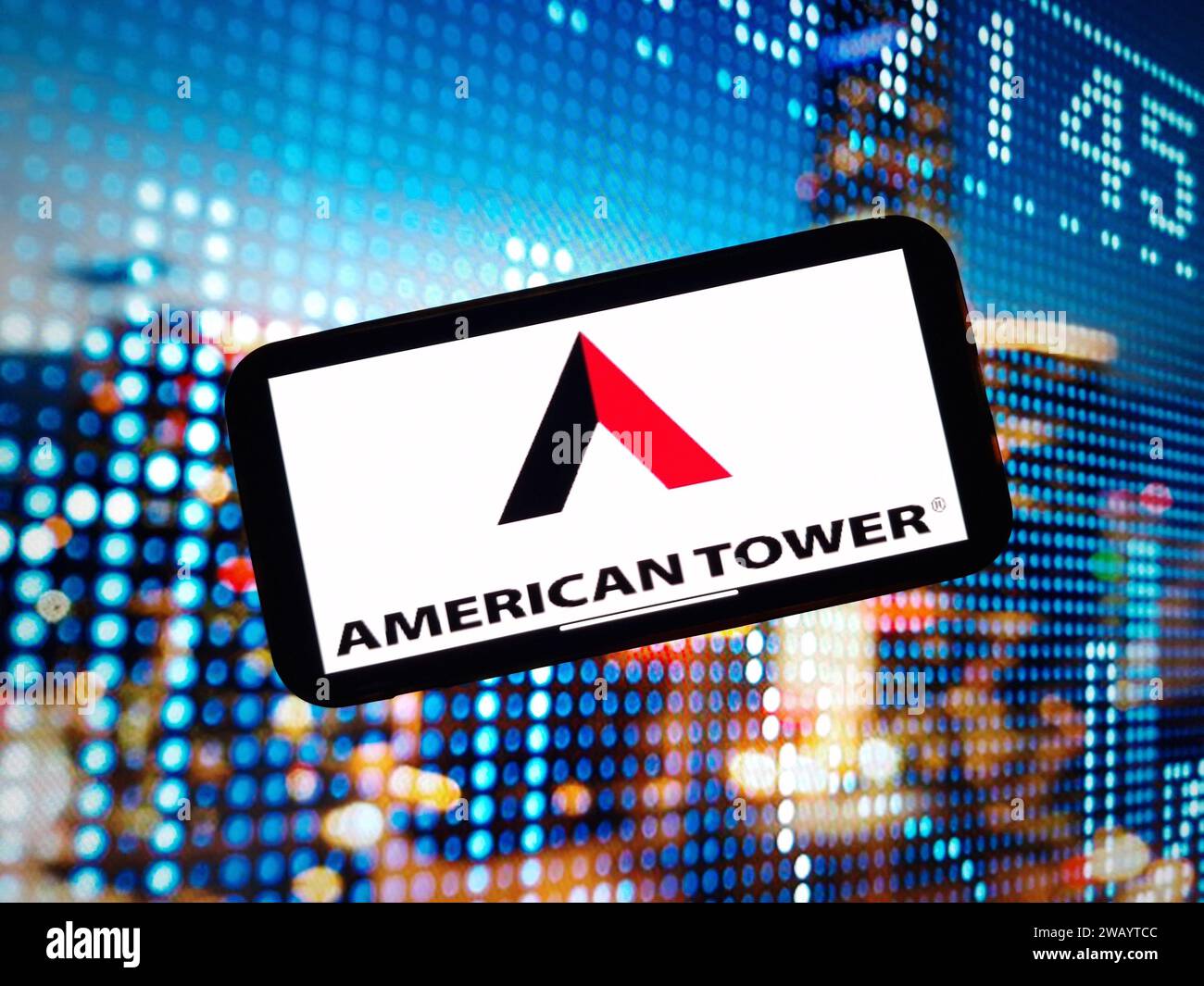 Konskie, Poland - January 07, 2024: American Tower company logo ...