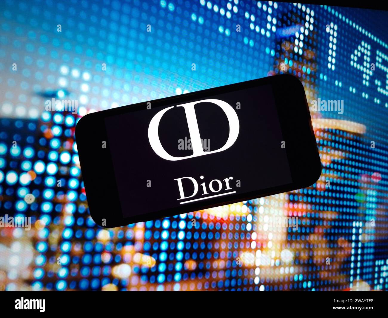 Konskie, Poland - January 07, 2024: Dior company logo displayed on ...