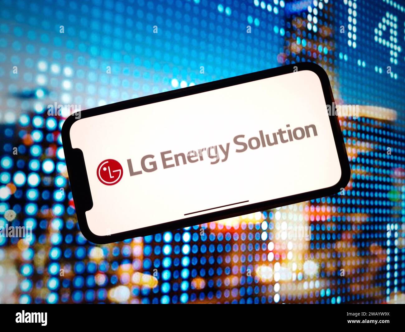 Konskie, Poland - January 07, 2024: LG Energy Solution company logo ...