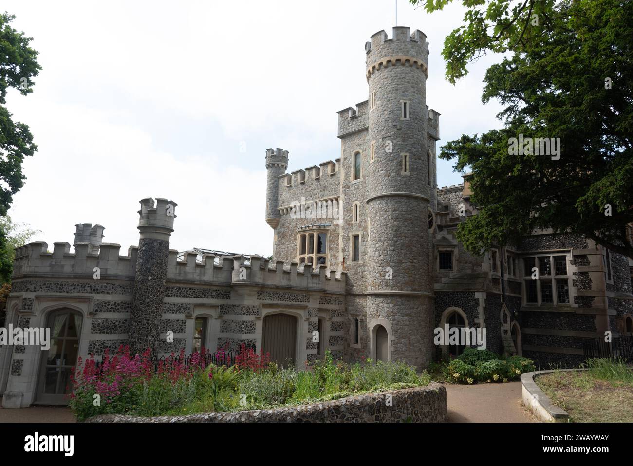 Whitstable castle landmark . Old medieval fort view and public gardens ...