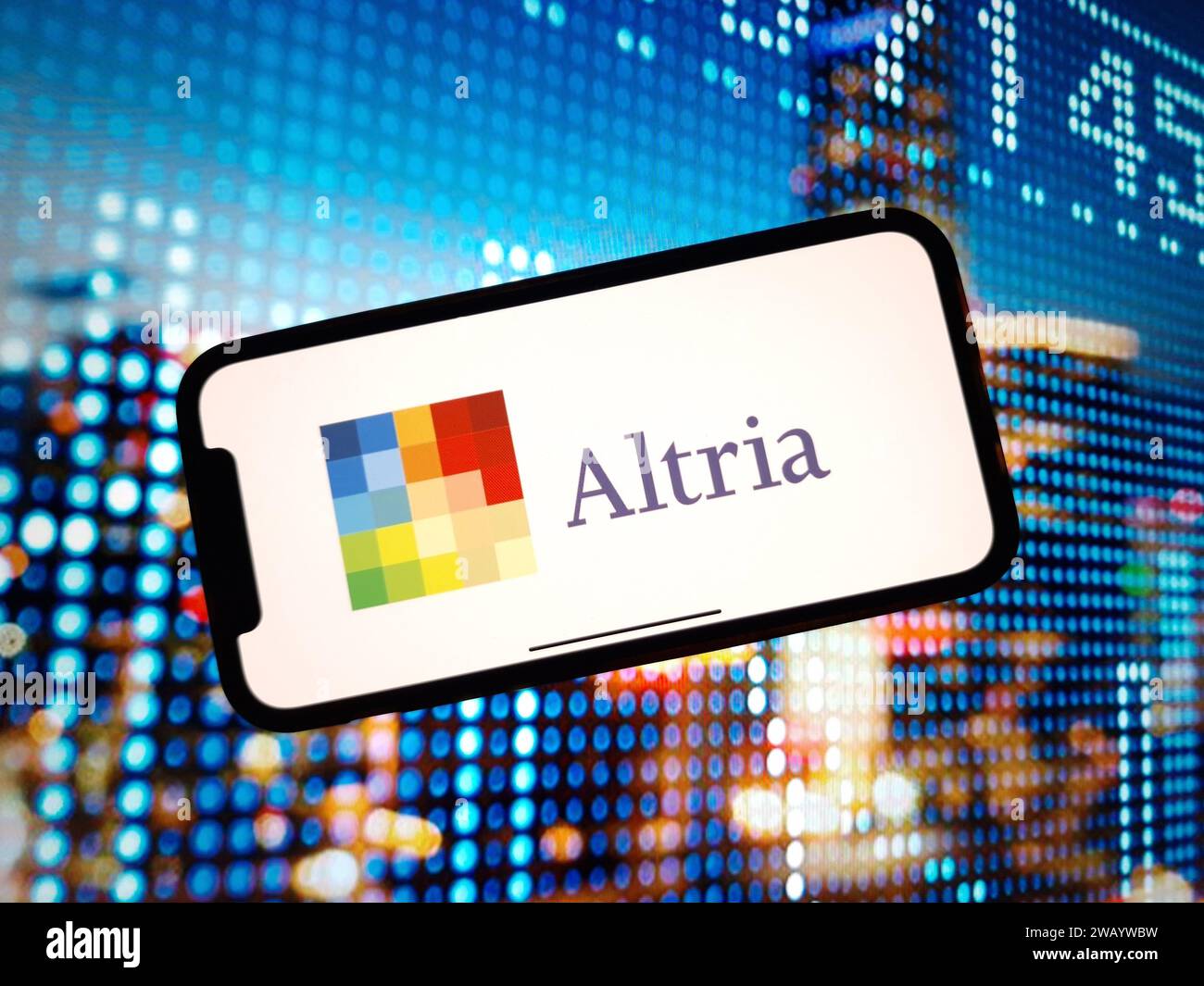 Konskie, Poland - January 07, 2024: Altria Group company logo displayed ...