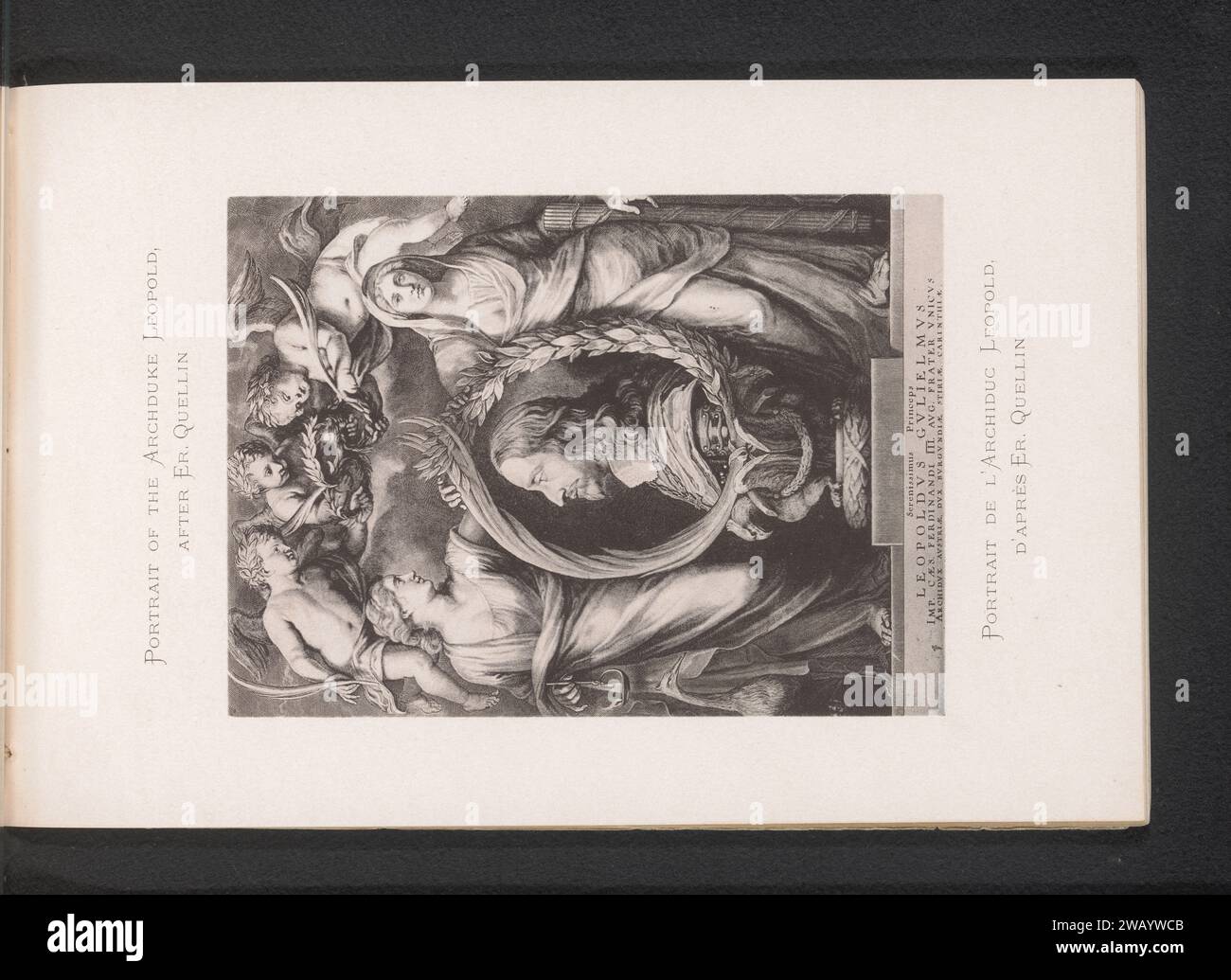 Reproduction of a portrait of Archduke Leopold Willem van Austria ...