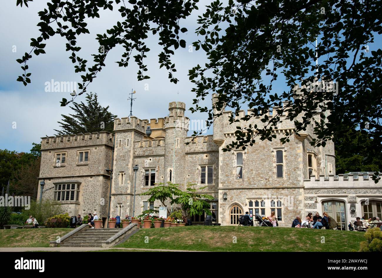 Whitstable castle landmark . Old medieval fort view cafe and public ...