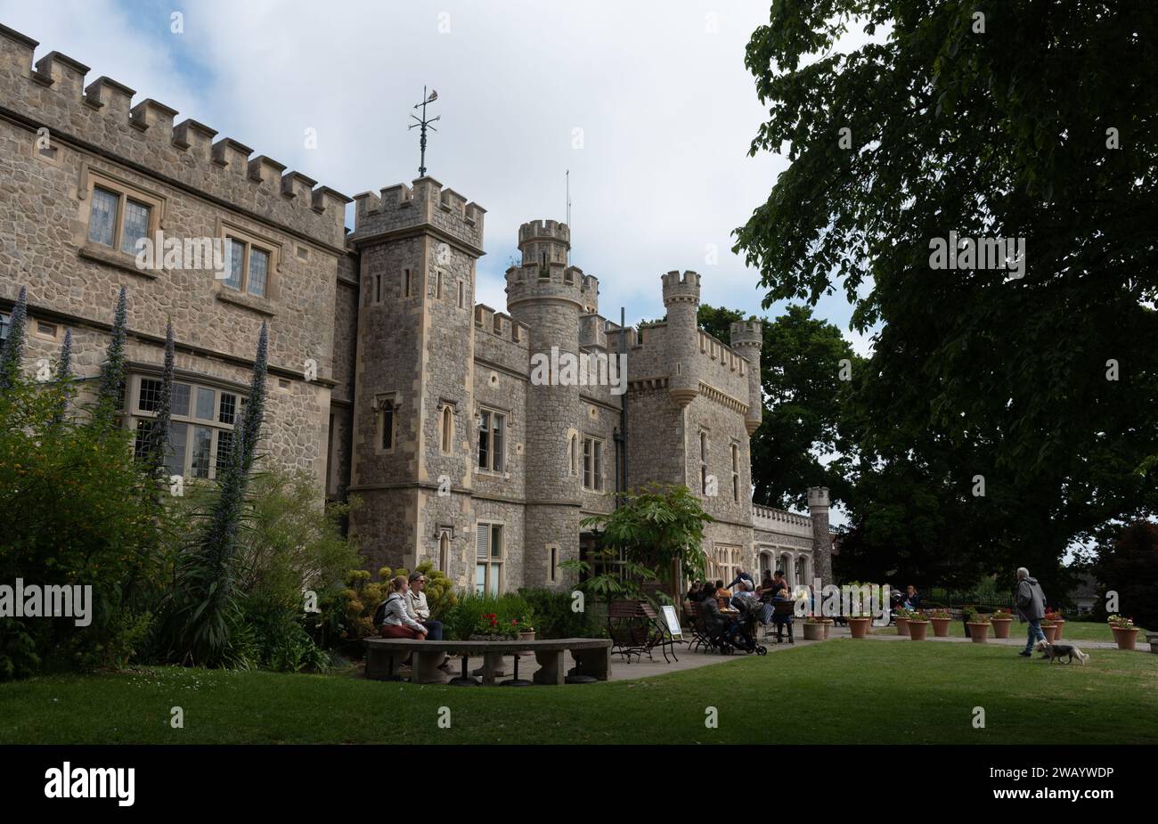 Whitstable castle landmark . Old medieval fort view cafe and public ...