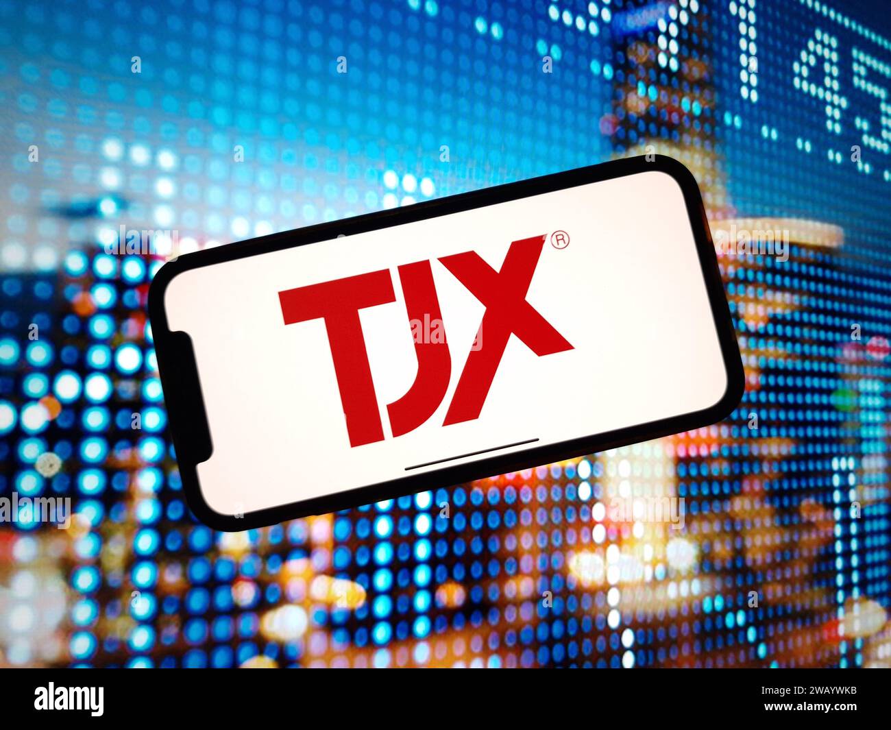 Konskie, Poland - January 07, 2024: TJX Companies logo displayed on ...
