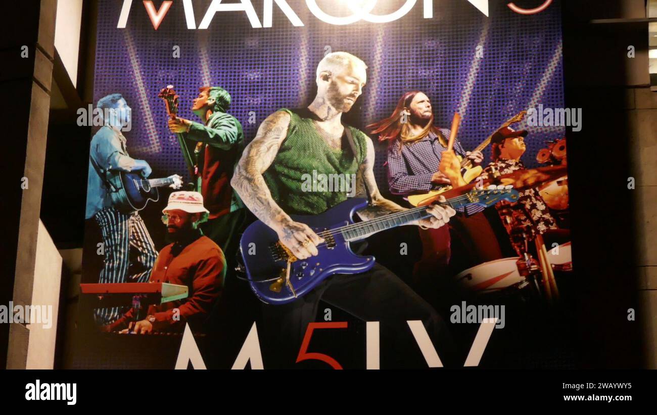 Los Angeles, California, USA 5th January 2024 Maroon 5 Las Vegas ...