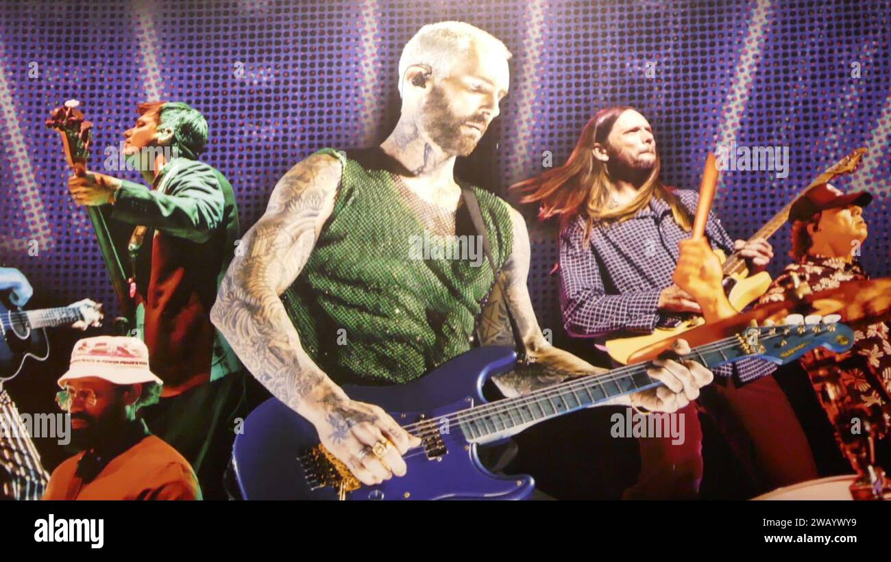 Los Angeles, California, USA 5th January 2024 Maroon 5 Las Vegas ...