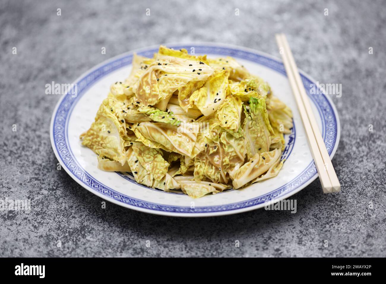 Chinese cabbage salad with sesame dressing (Qian Long Bai Cai ...
