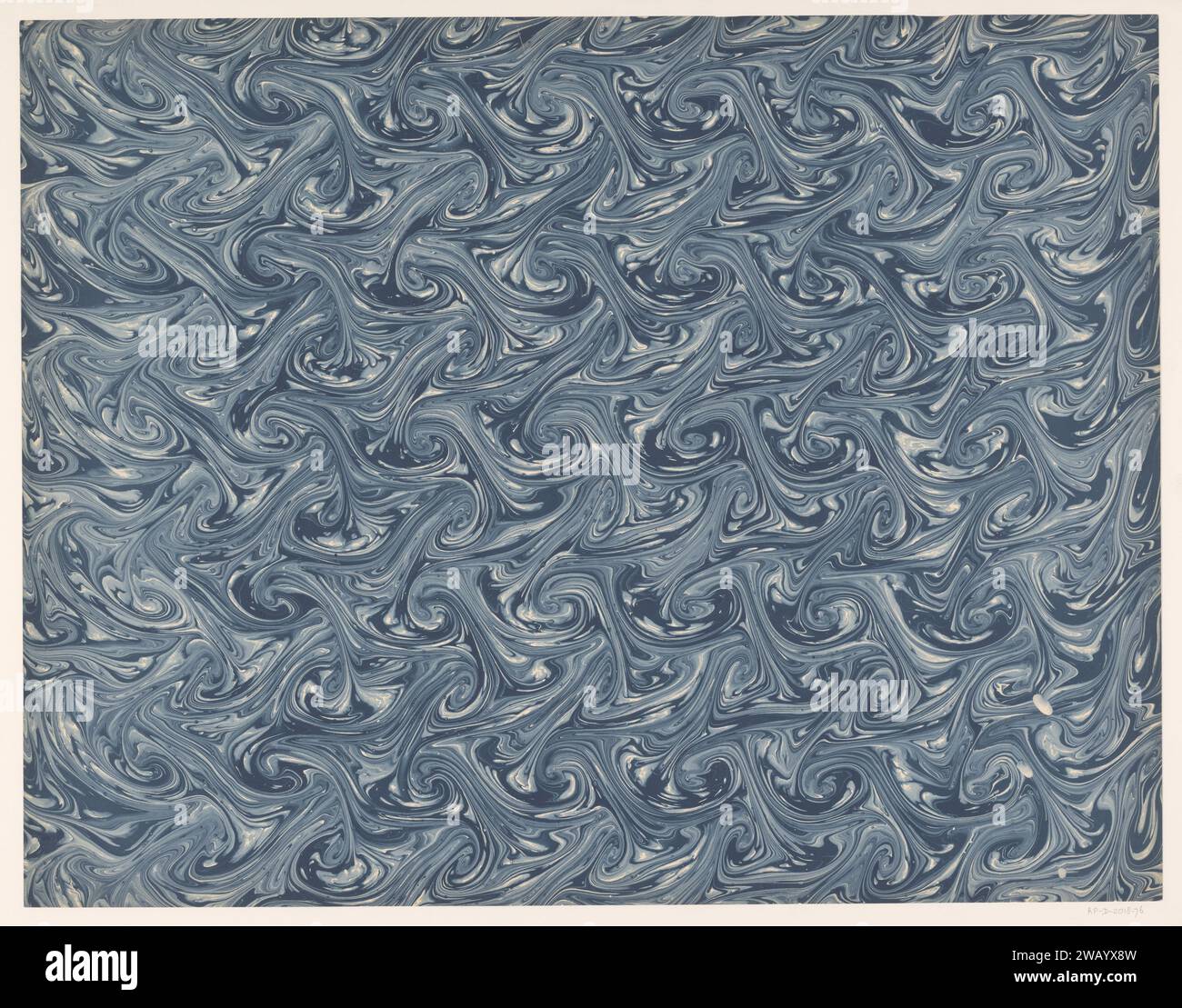 Fantasy marble in different shades of blue, anonymous, 1900 - 2000 ...