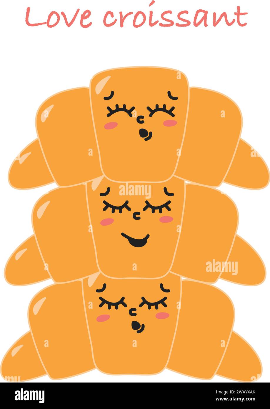 Collection croissants Stock Vector Images - Alamy
