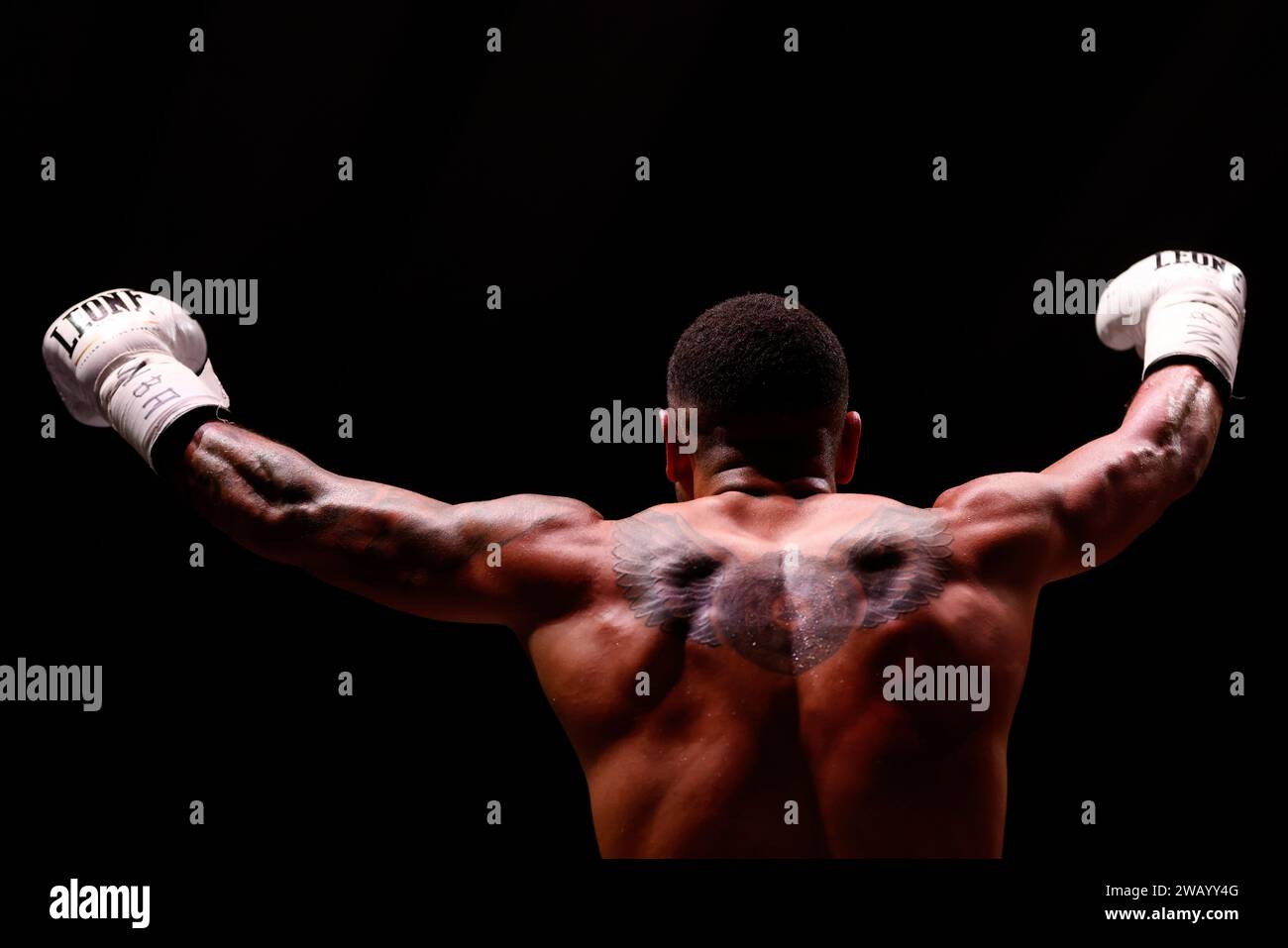 Jonathan "Maravilla" Alonso celebrates the victory against Nicolas ...