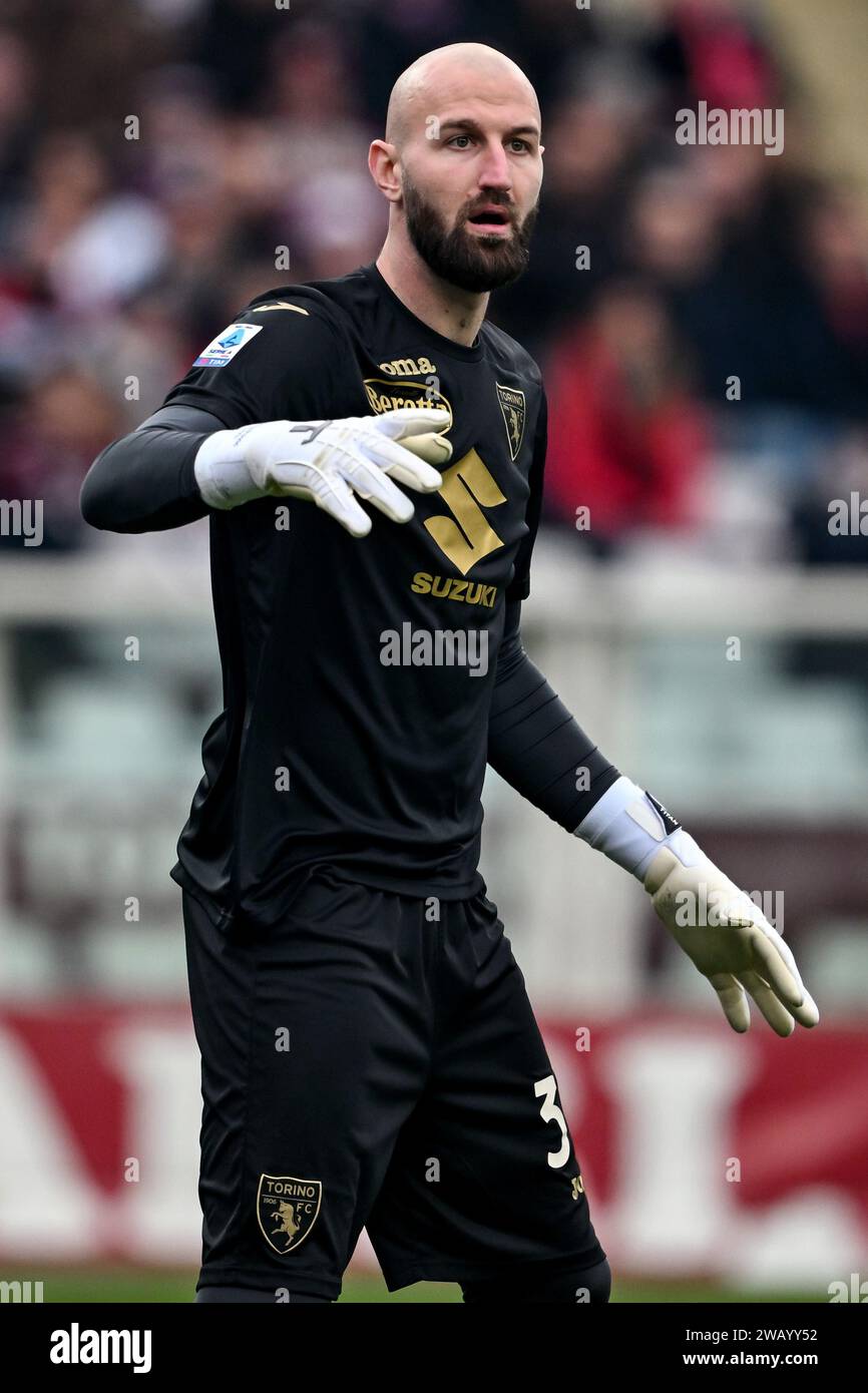 Torino, Italy, 07.01.24: Goalkeeper Vanja Milinkovic-Savic (32 Torino ...