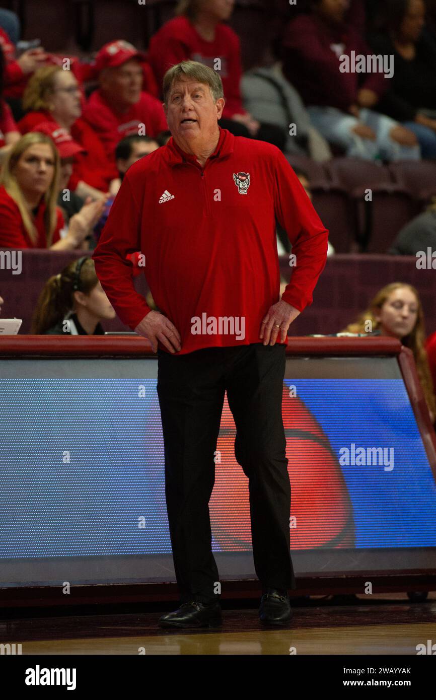 Blacksburg, VA, USA. 7th Jan, 2024. NC State Wolfpack head coach Wes ...