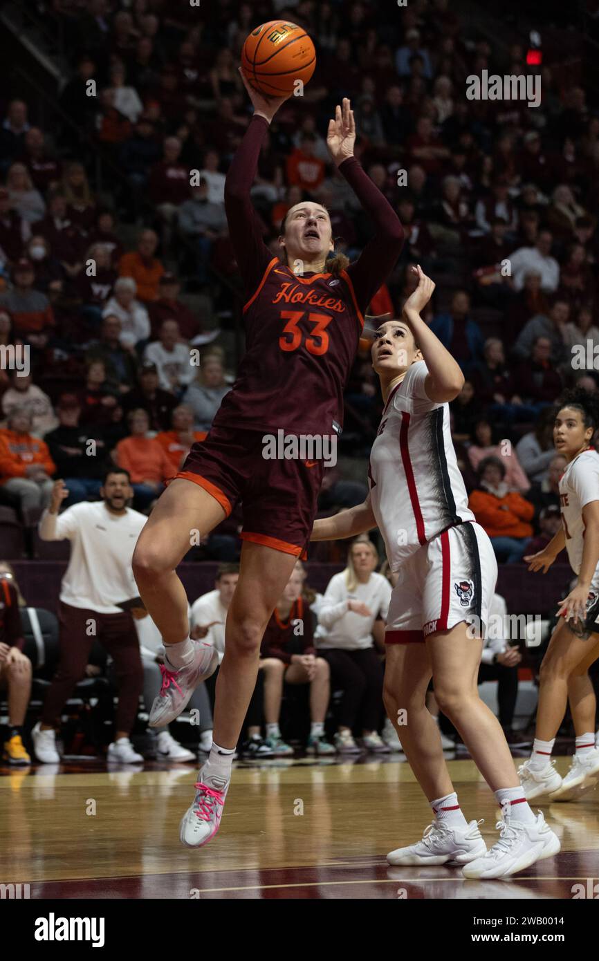 Blacksburg, VA, USA. 7th Jan, 2024. Virginia Tech Hokies center ...