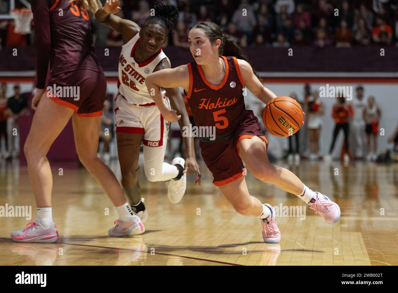 Blacksburg, VA, USA. 7th Jan, 2024. Virginia Tech Hokies guard Georgia ...