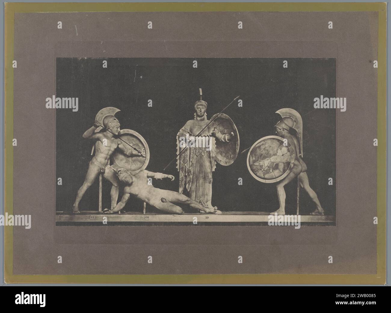 Four sculptures from the western facade of the aphai temple in Egina ...