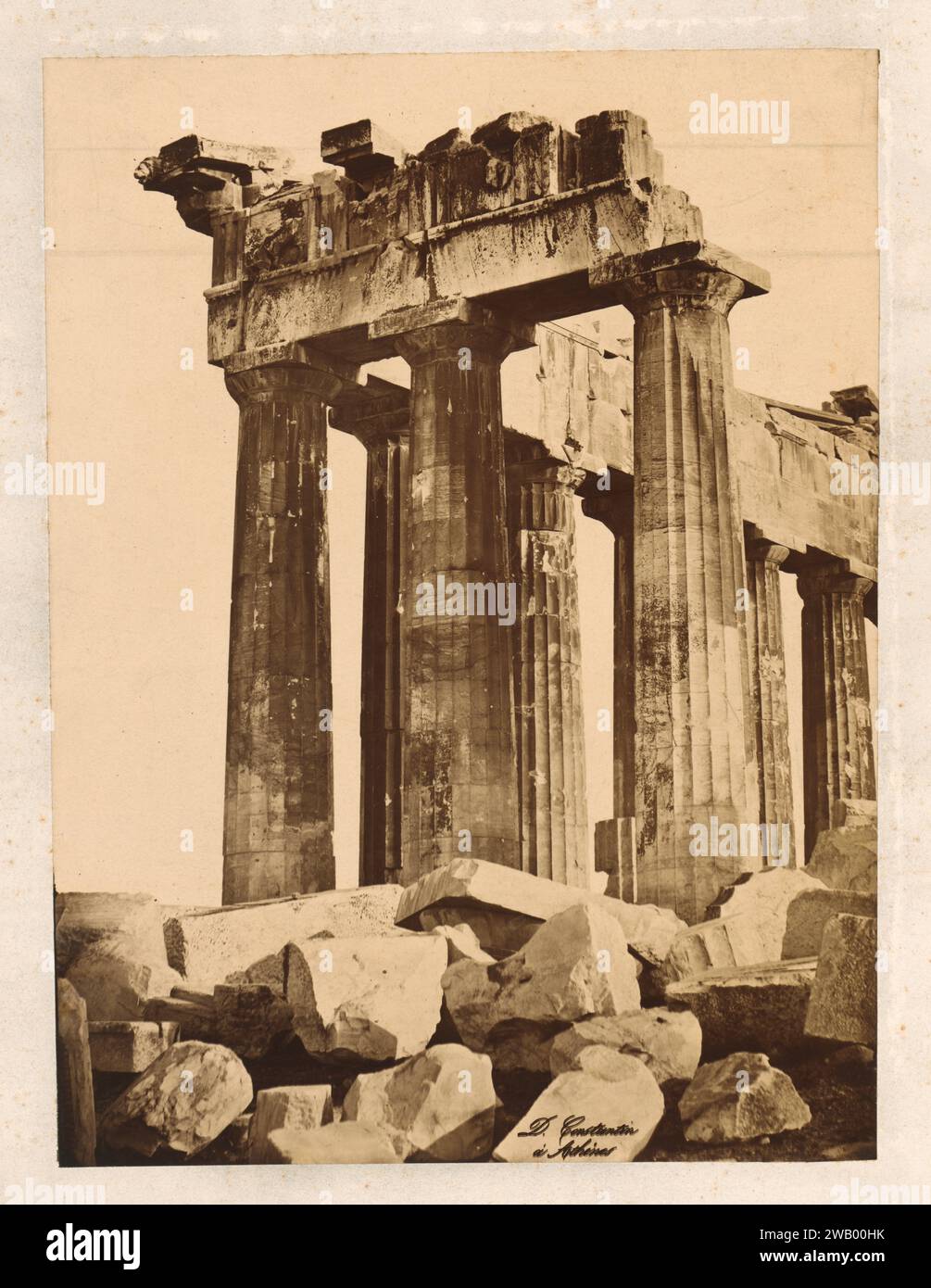 The Columns of the Parthenon on the Acropolis, Athens, Dimitrios Constantin, 1858 - 1860 ...