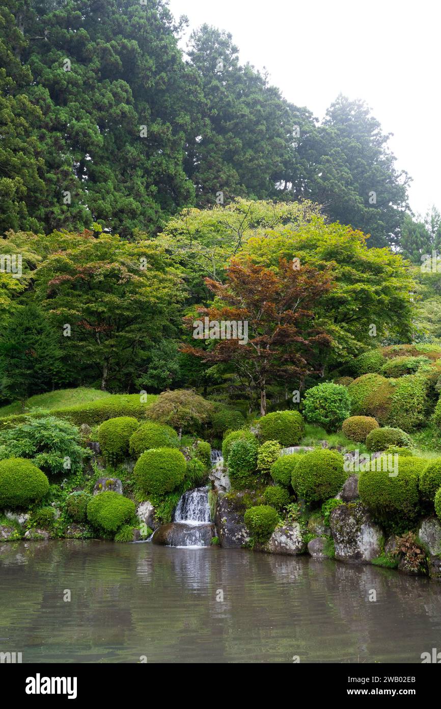 small water fall on a pond in nikko japan Stock Photo - Alamy