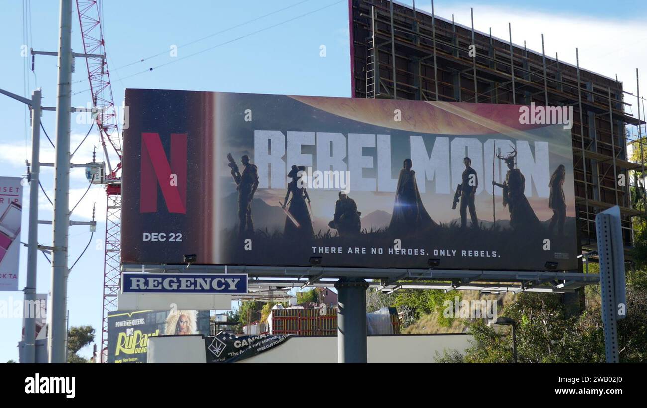 Los Angeles, California, USA 4th January 2024 Rebel Moon Billboard on ...