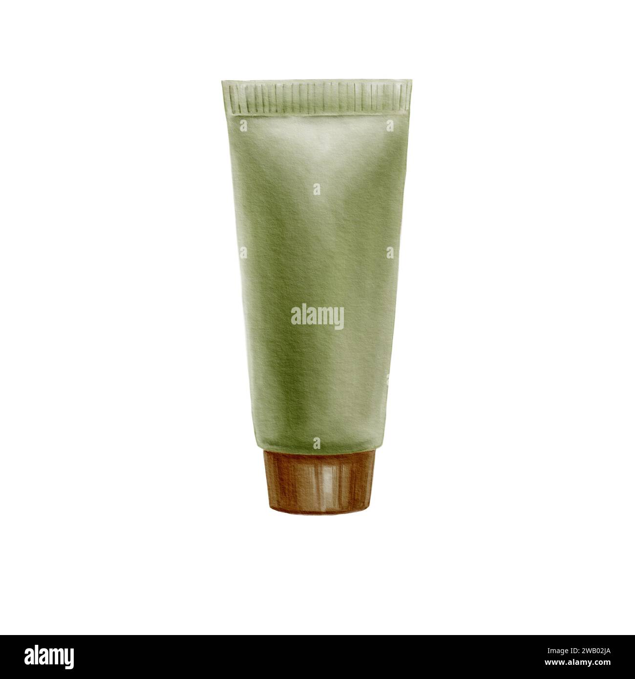 Hand-drawn tube of cream, beauty cosmetic element, self care ...