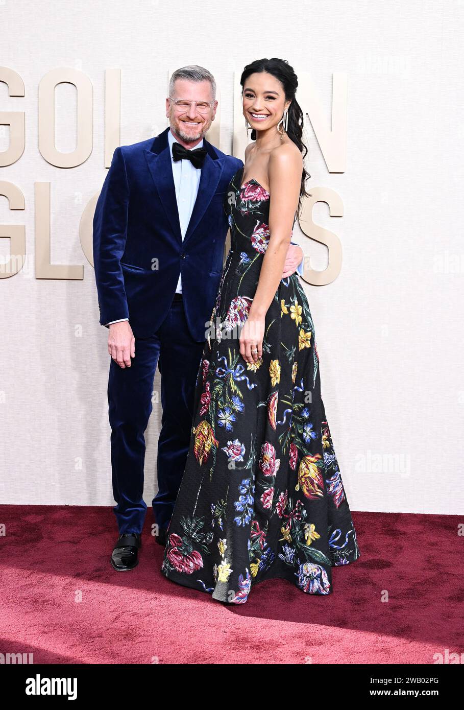 Marc Malkin and Rachel Smith at the 81st Golden Globe Awards held at ...