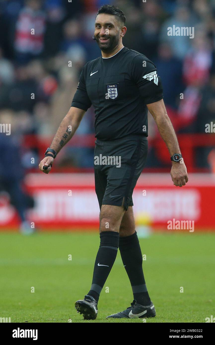 Nottingham, UK. 07th Jan, 2024. Referee Sunny Sukhvir Gill during the ...