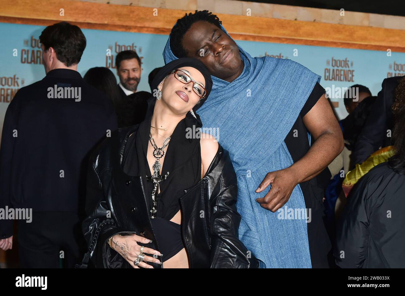 Doja Cat, left, and and Jeymes Samuel arrive at the premiere of "The ...