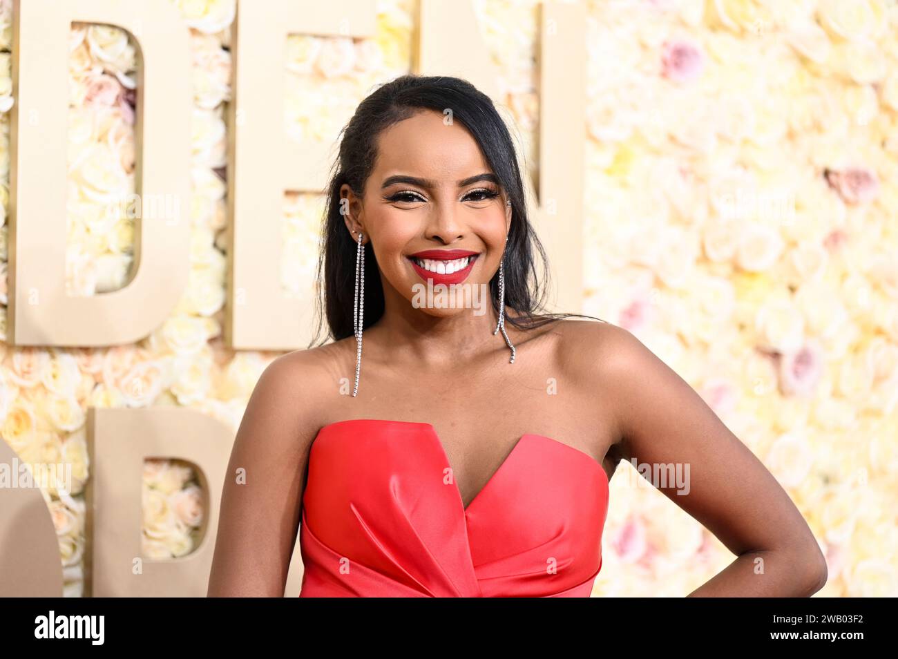 Mona Kosar Abdi at the 81st Golden Globe Awards held at the Beverly Hilton Hotel on January 7 ...