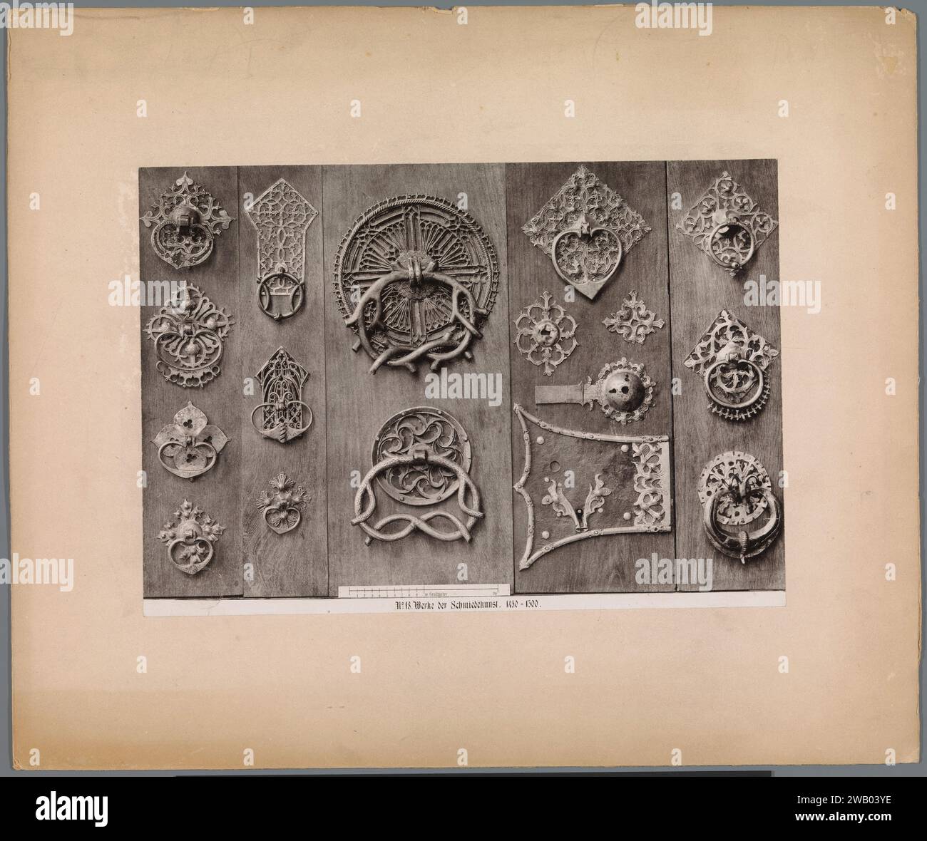 Wrought iron door fittings, c. 1875 - c. 1900 photograph Germany ...