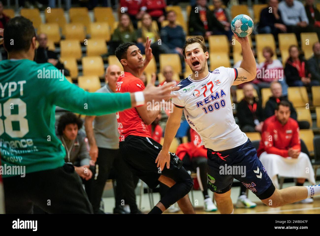 Odense, Denmark. 07th Jan, 2024. Magnus Abelvik Rod (77) of Norway seen ...