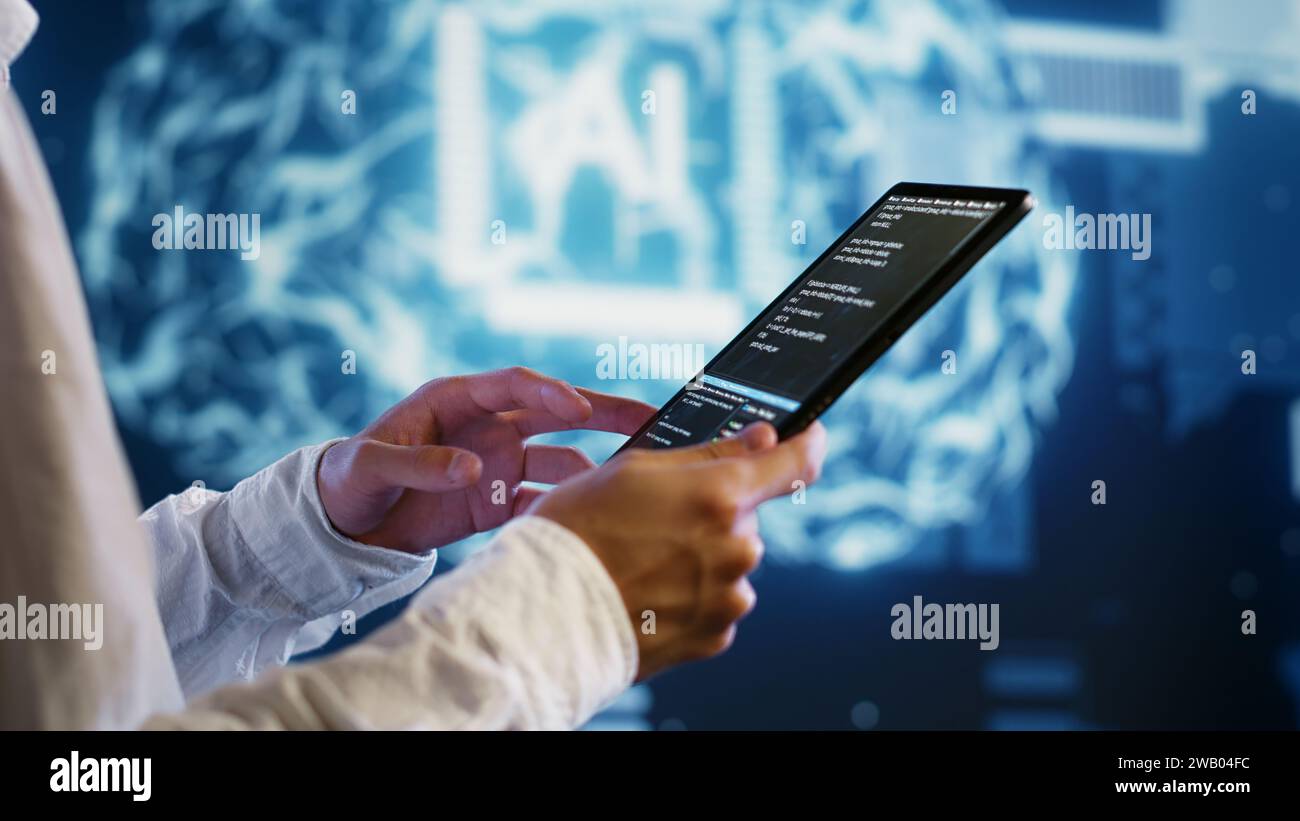 Simulation of human intelligence in machine learning hi-res stock ...