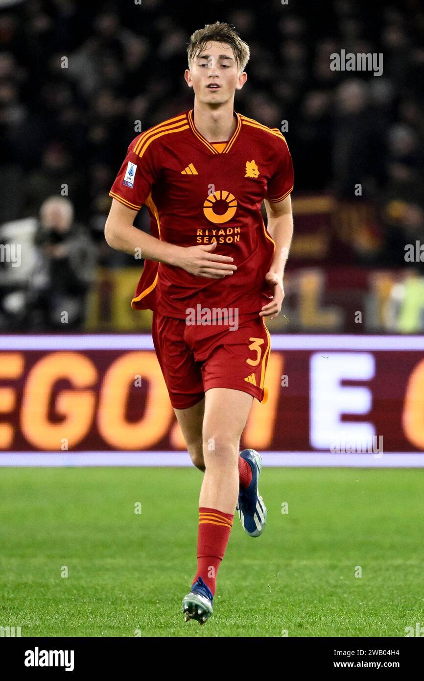Rome, Italy. 07th Jan, 2024. Dean Huijsen of AS Roma during the Serie A ...