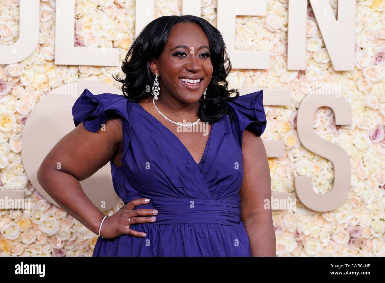 Angelique Jackson arrives at the 81st Golden Globe Awards on Sunday ...