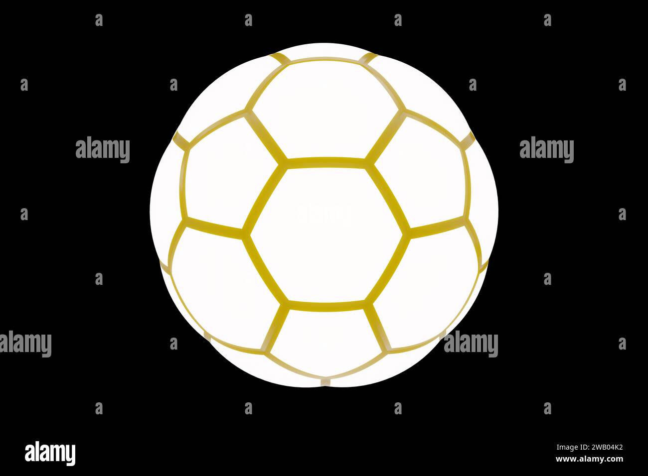 Soccer ball. Realistic football ball. Classic colors. 3d rendering ...