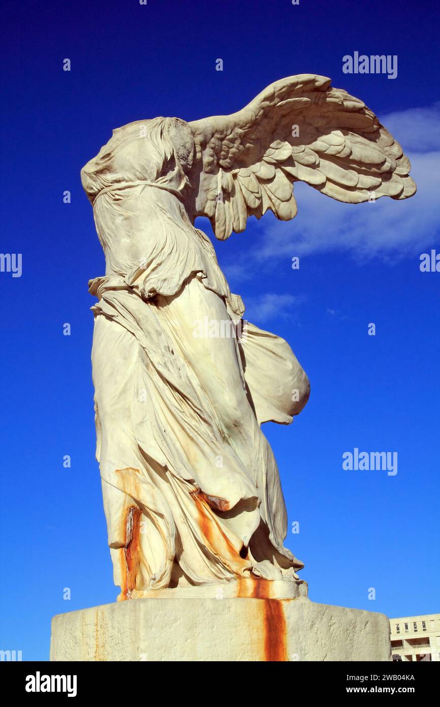 Statue of the Victoire of Samothrace, Antigone district, Montpellier ...