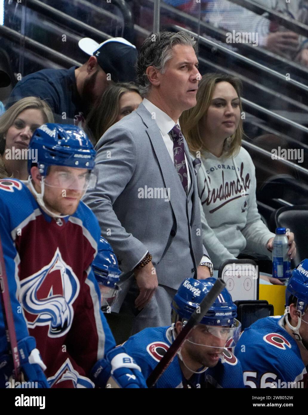 Colorado Avalanche head coach Jared Bednar in the second period of an ...