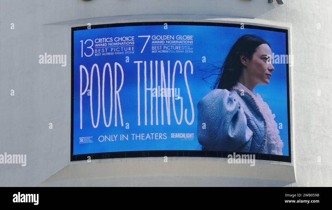 Los Angeles, California, USA 3rd January 2024 Emma Stone Poor Things ...