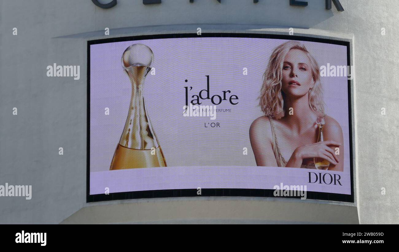 Los Angeles, California, USA 3rd January 2024 Dior Billboard with ...