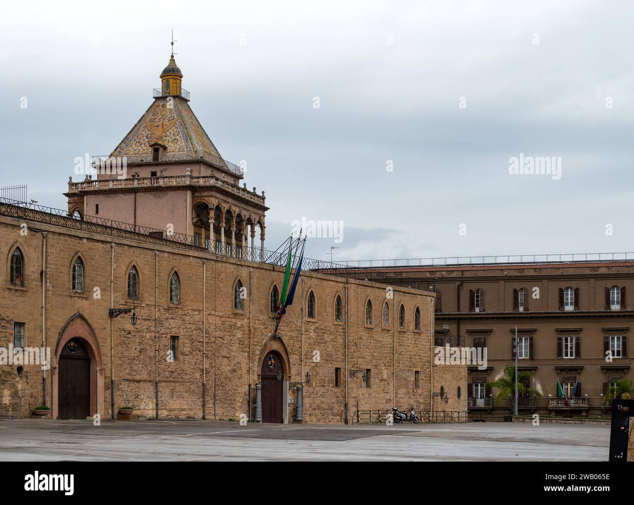 Palermo, Sicily, Italy, December 14, 2023 - Exterior and facade of the ...